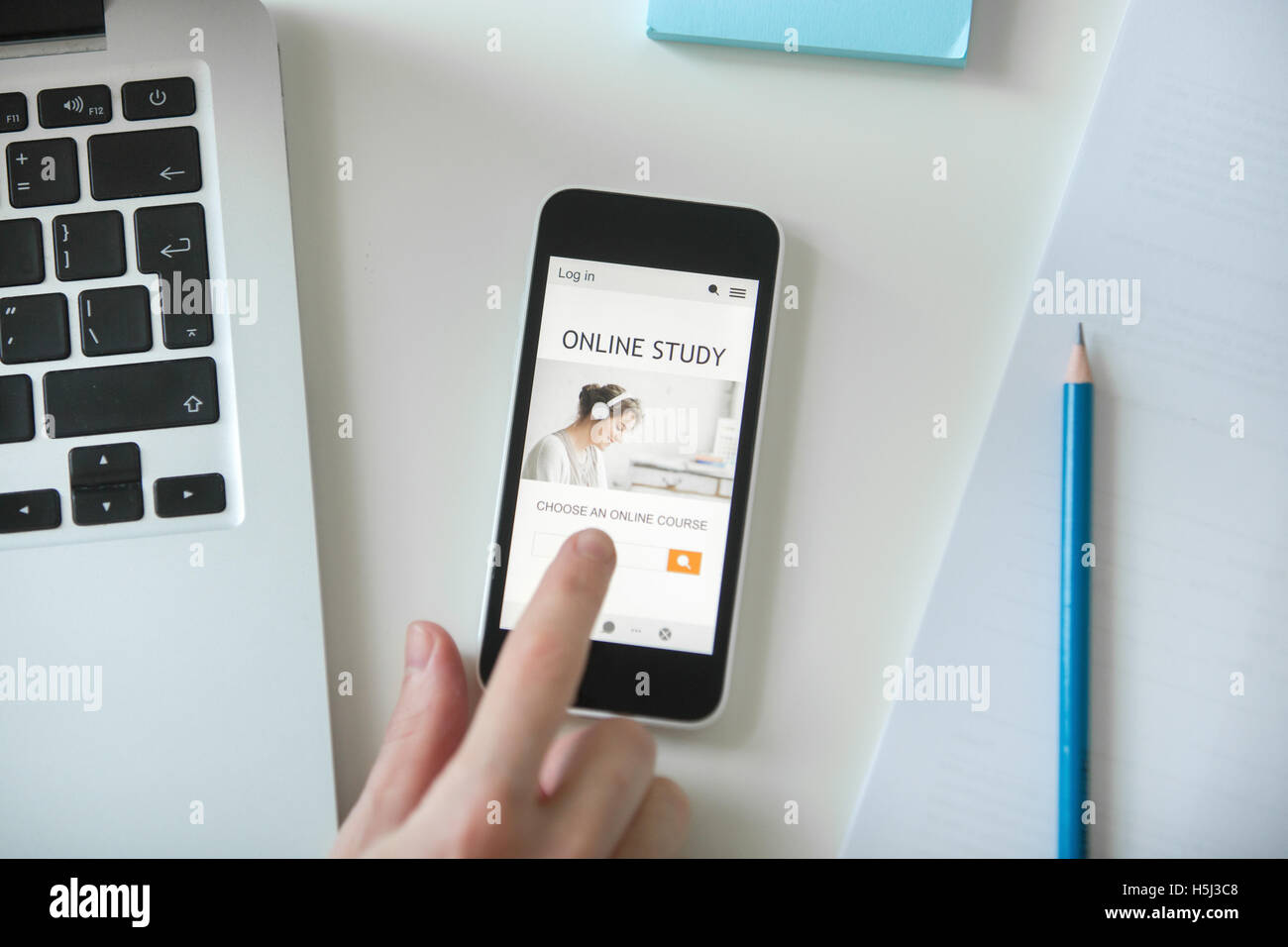 Touching application hi-res stock photography and images - Alamy