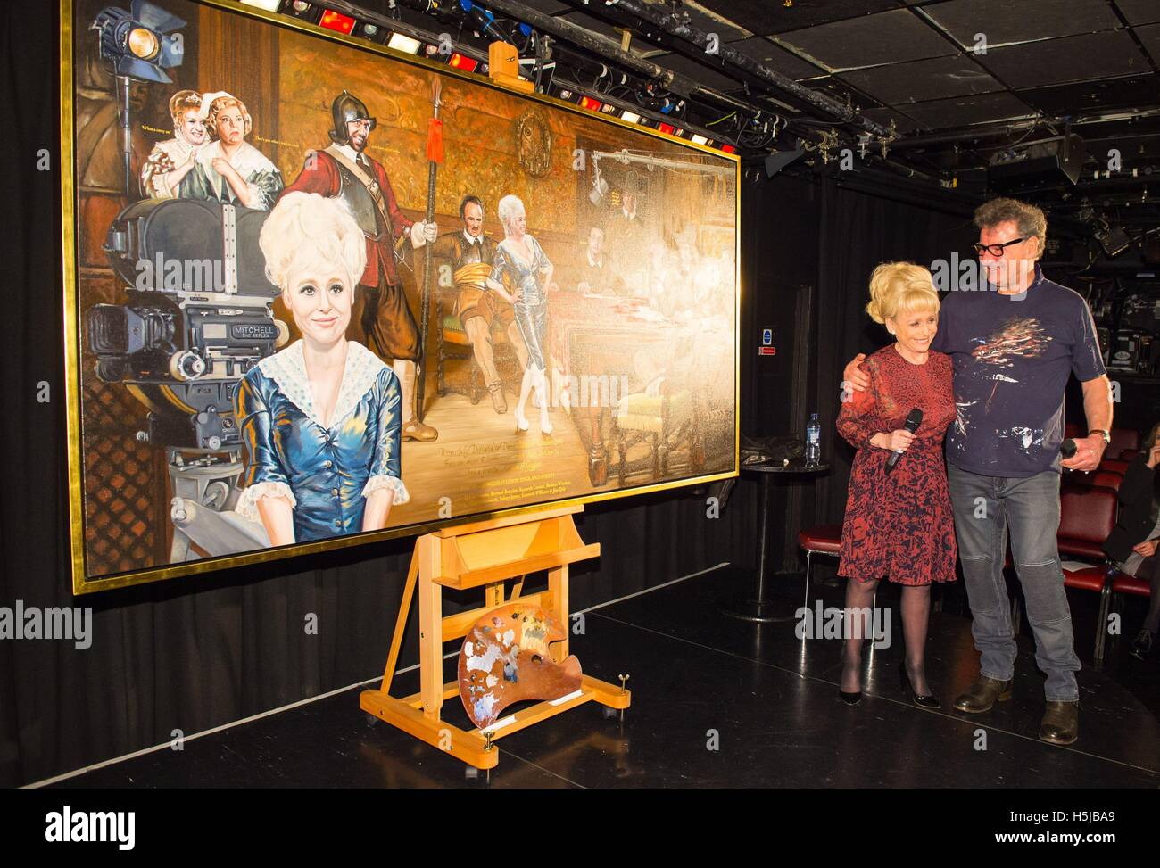 Dame Barbara Windsor and Nick McCann unveil his painting 'And When Did You Last See Your Feet ...