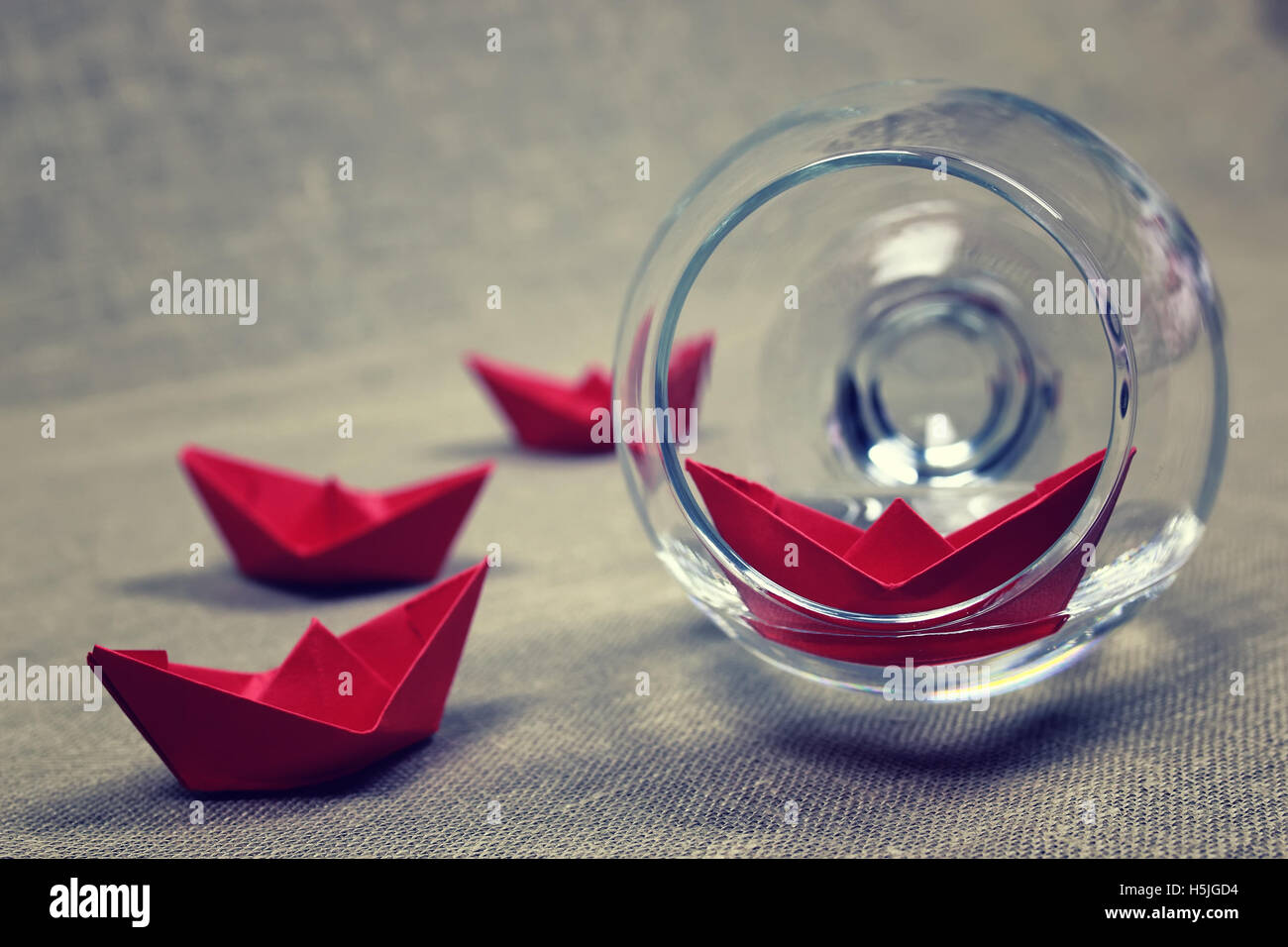 colored paper boats Stock Photo - Alamy
