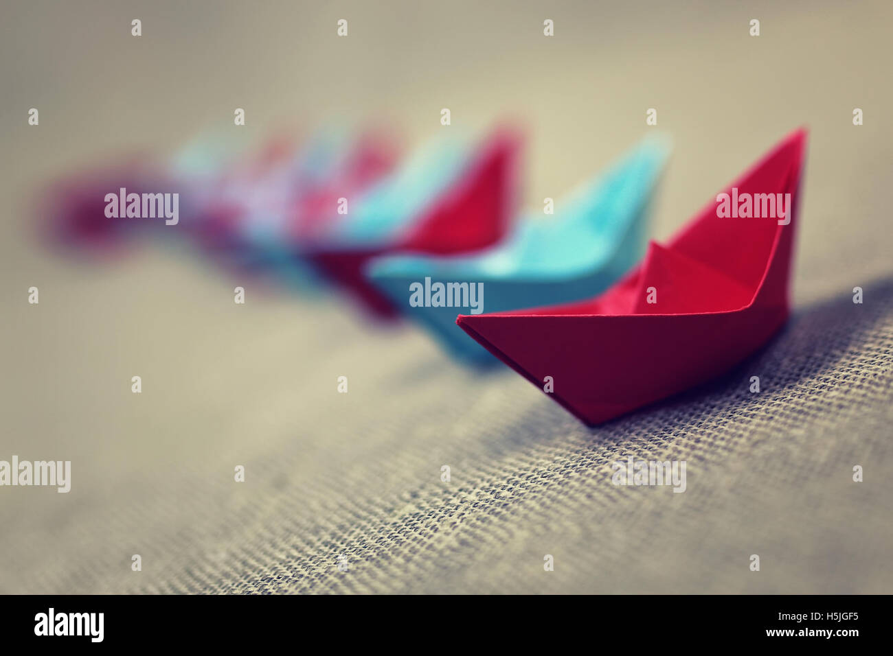 colored paper boats Stock Photo - Alamy