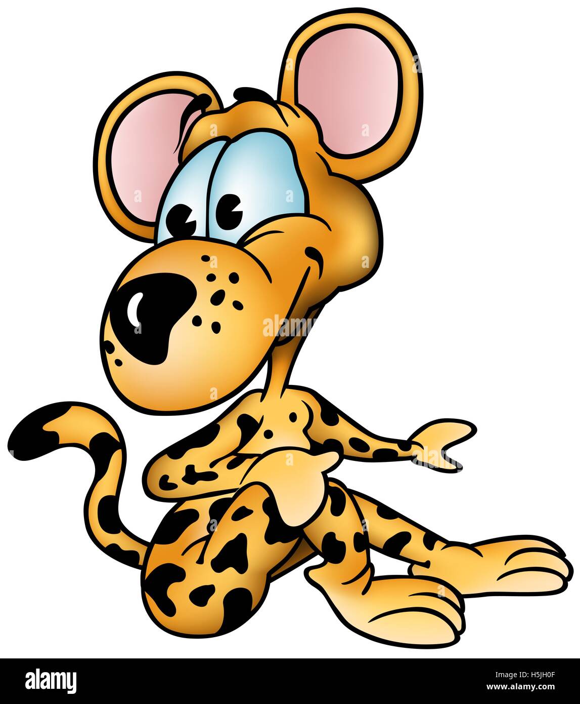 Cute Leopard Sitting Stock Vector Image & Art - Alamy