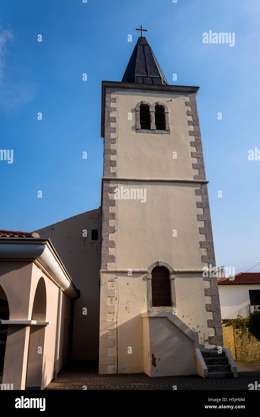 Church of the Holy Trinity, Baska, Island of Krk, Croatia Stock Photo ...