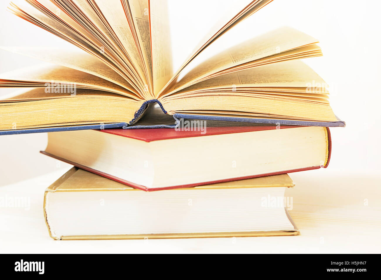 Thick book cover open hi-res stock photography and images - Alamy