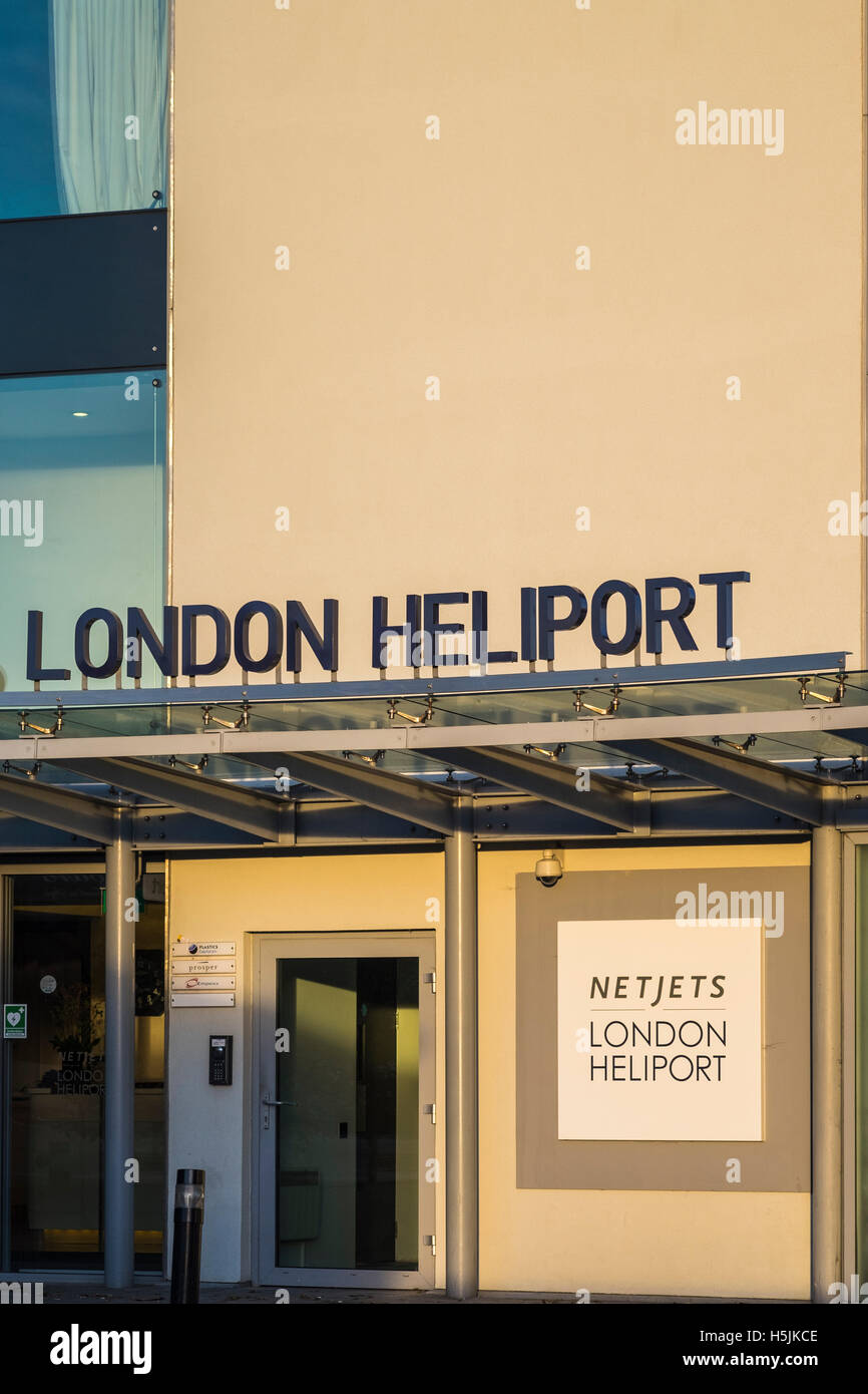 Netjets, London Heliport Battersea, River Thames, London, England, U.K ...