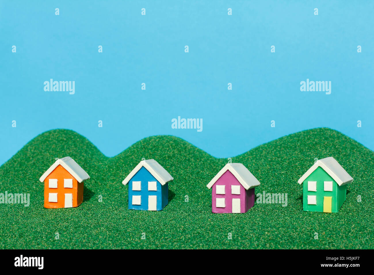 Plasticine Model Houses Stock Photo - Alamy