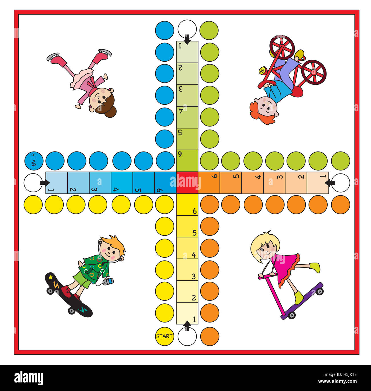 Children playing game table Cut Out Stock Images & Pictures - Alamy