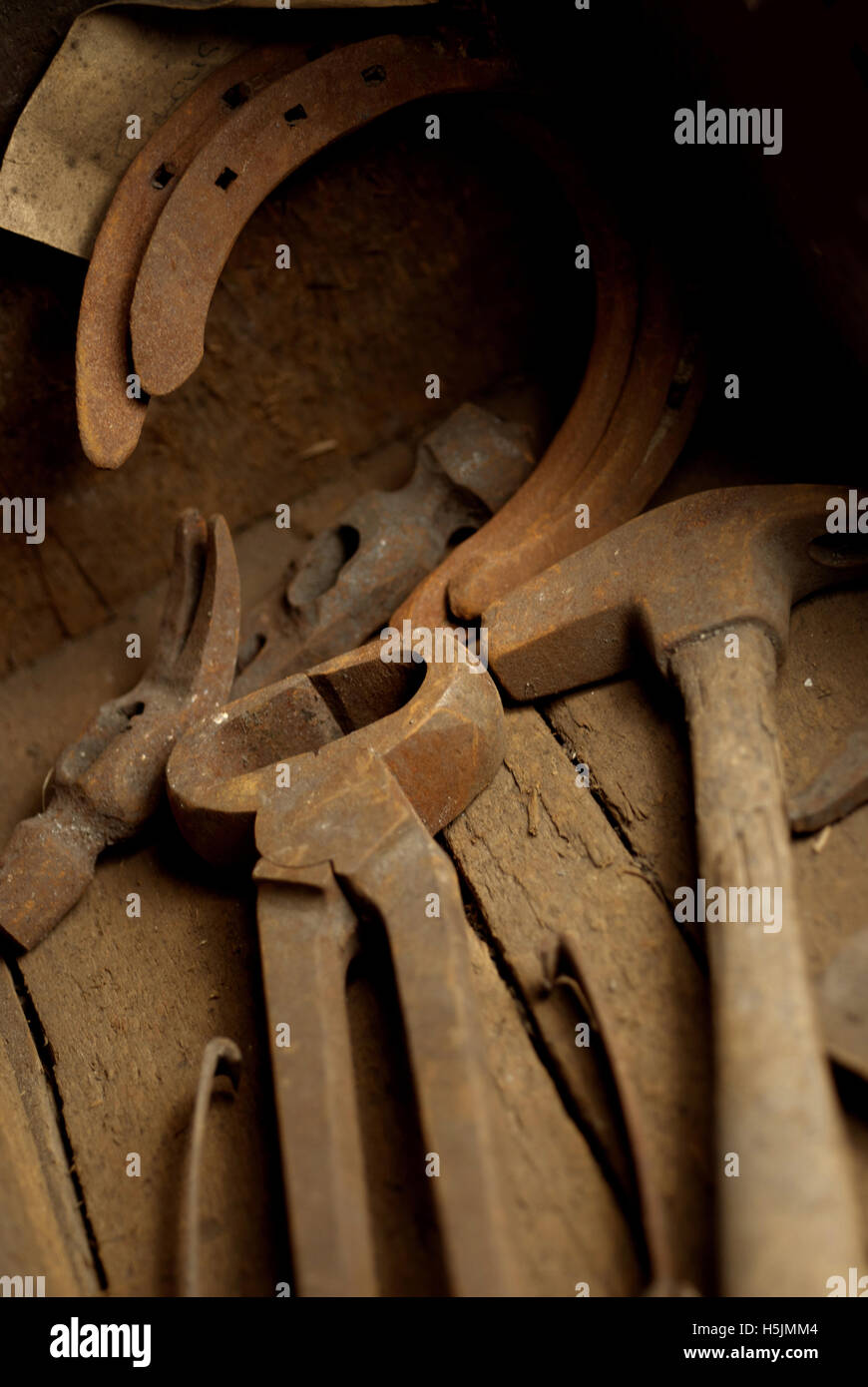 Old tools in box hi-res stock photography and images - Alamy