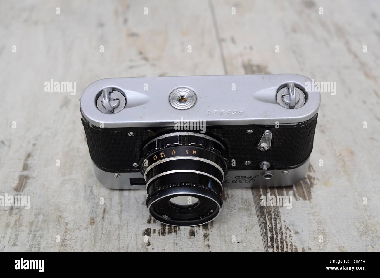 Lutsk Ukraine 2016 Illustrative Editorial old soviet film camera FED ...