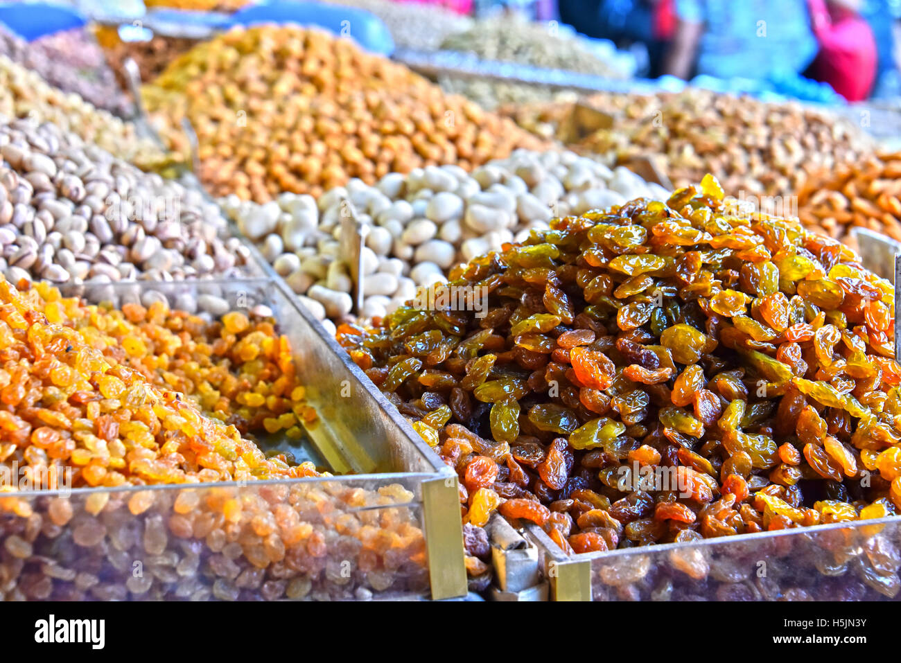 Dried food on the arab street market stall Stock Photo - Alamy