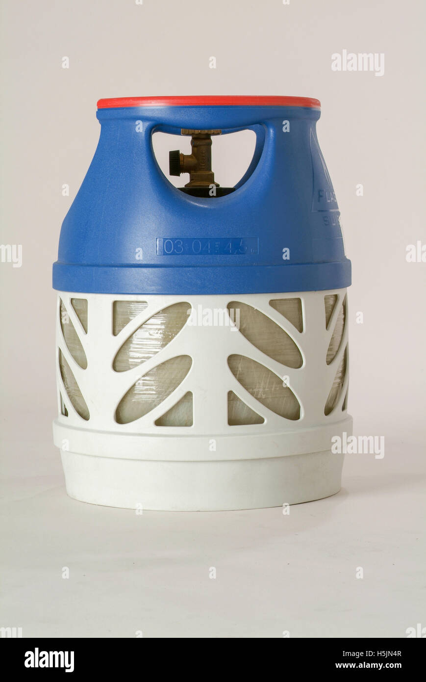 One gas bottle isolated Stock Photo - Alamy