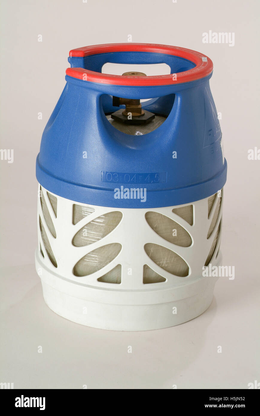One gas bottle isolated Stock Photo - Alamy