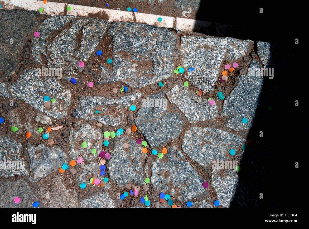 Confetti on pavement hi-res stock photography and images - Alamy
