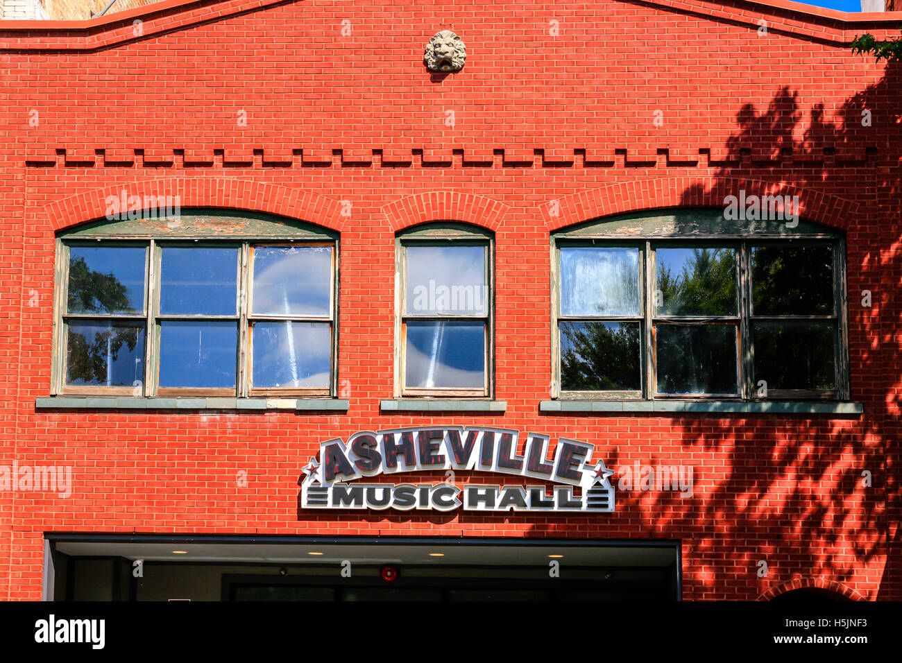 The Asheville Music Hall overhead sign seen on Patten Ave in Asheville ...