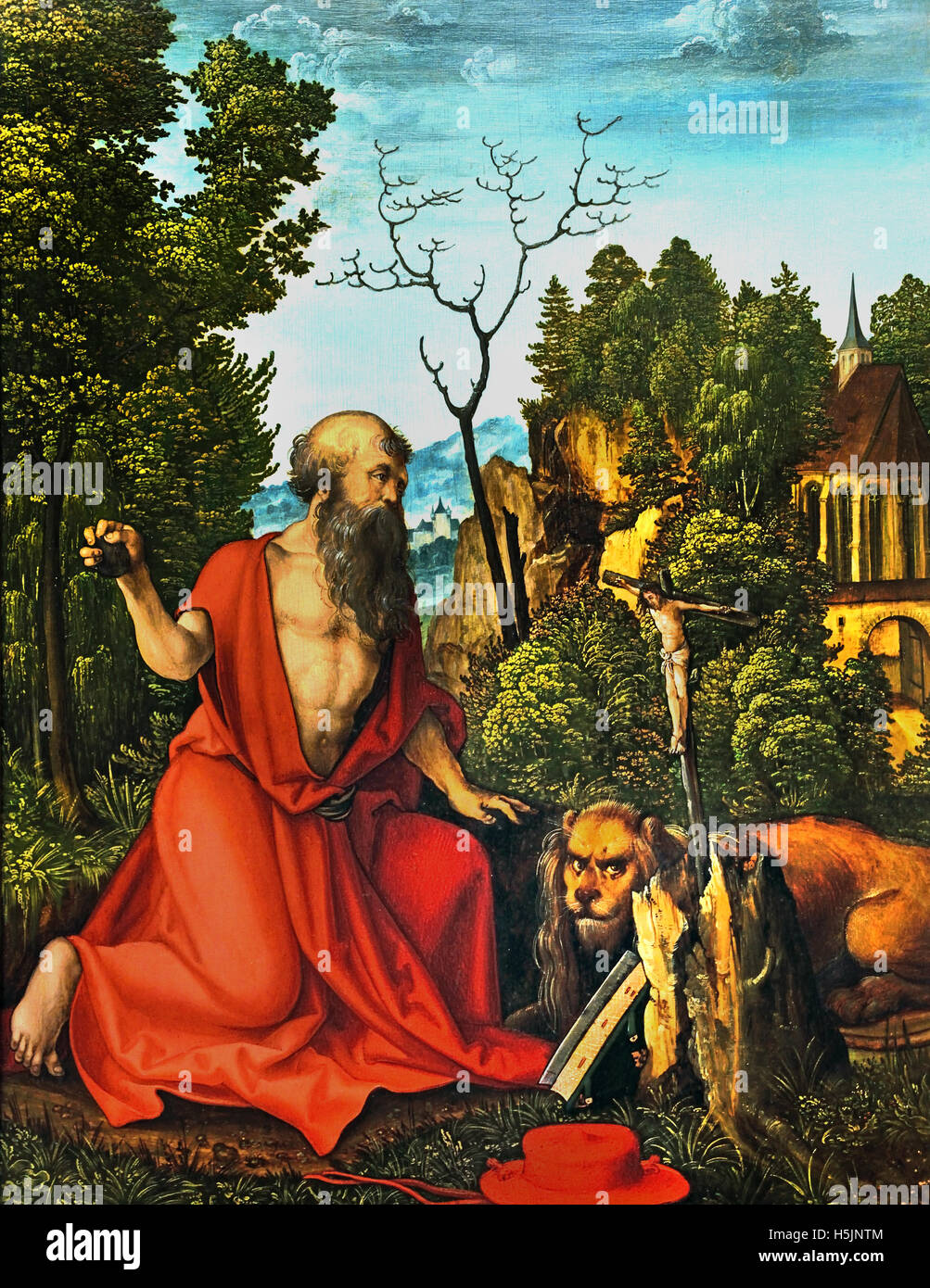 Hieronymus and his lion hi-res stock photography and images - Alamy