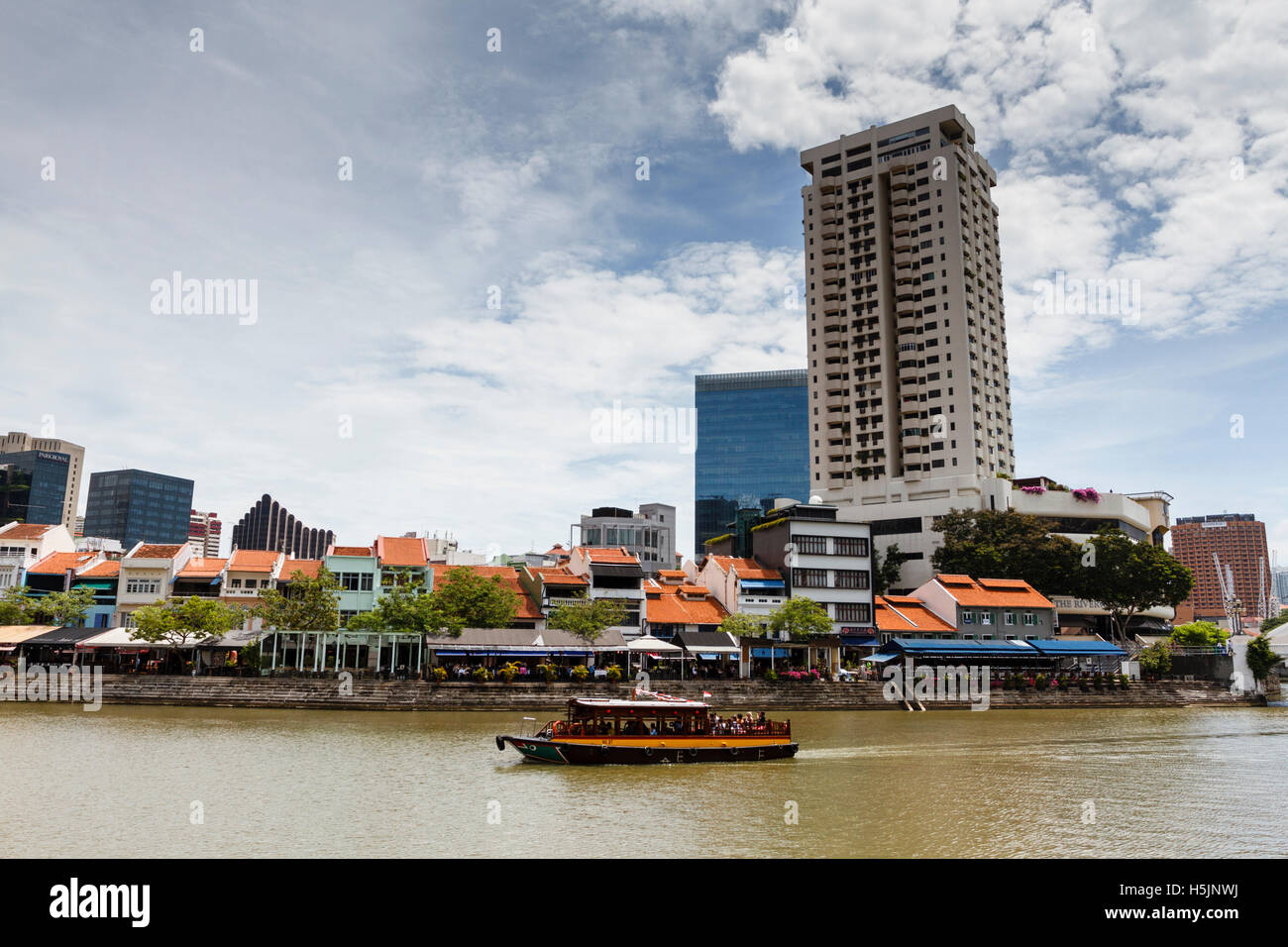Boat quay, Singapore Stock Photo - Alamy