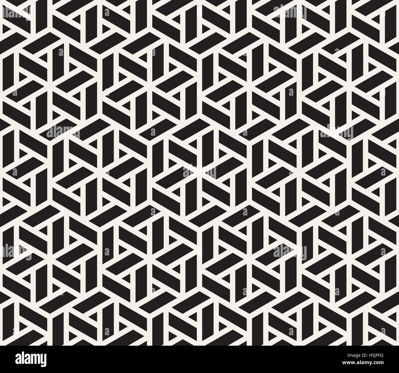 Vector Seamless Black And White Geometric Grid Pattern Stock Vector ...