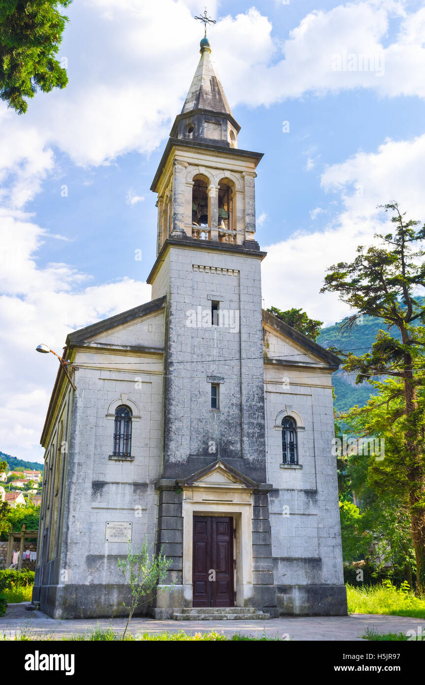 The Church of St Mary of the Snow located in the small town Skaljari ...