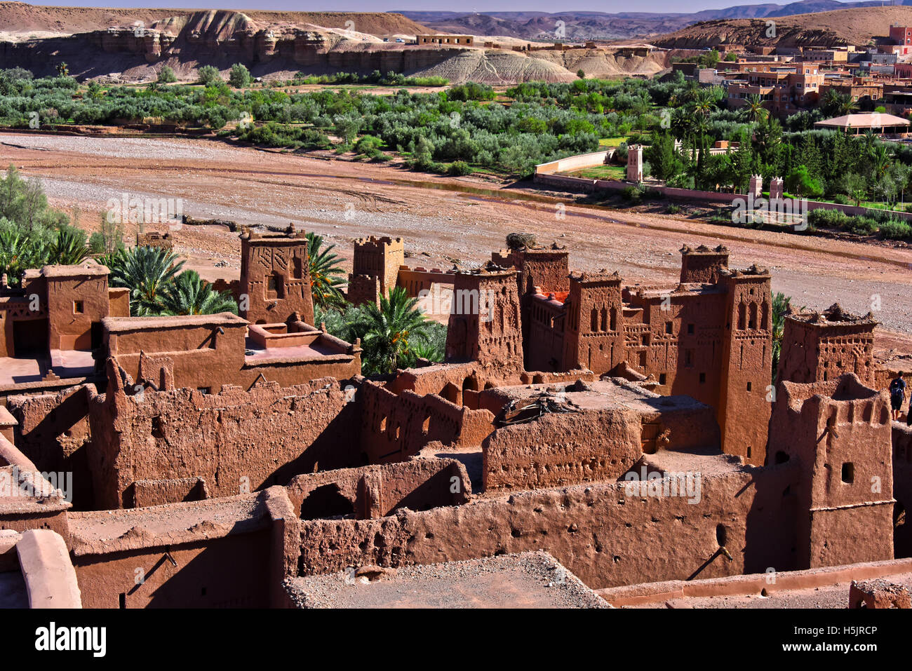 Ait Benhaddou, ancient fortification, made up of six forts (Kasbahs ...