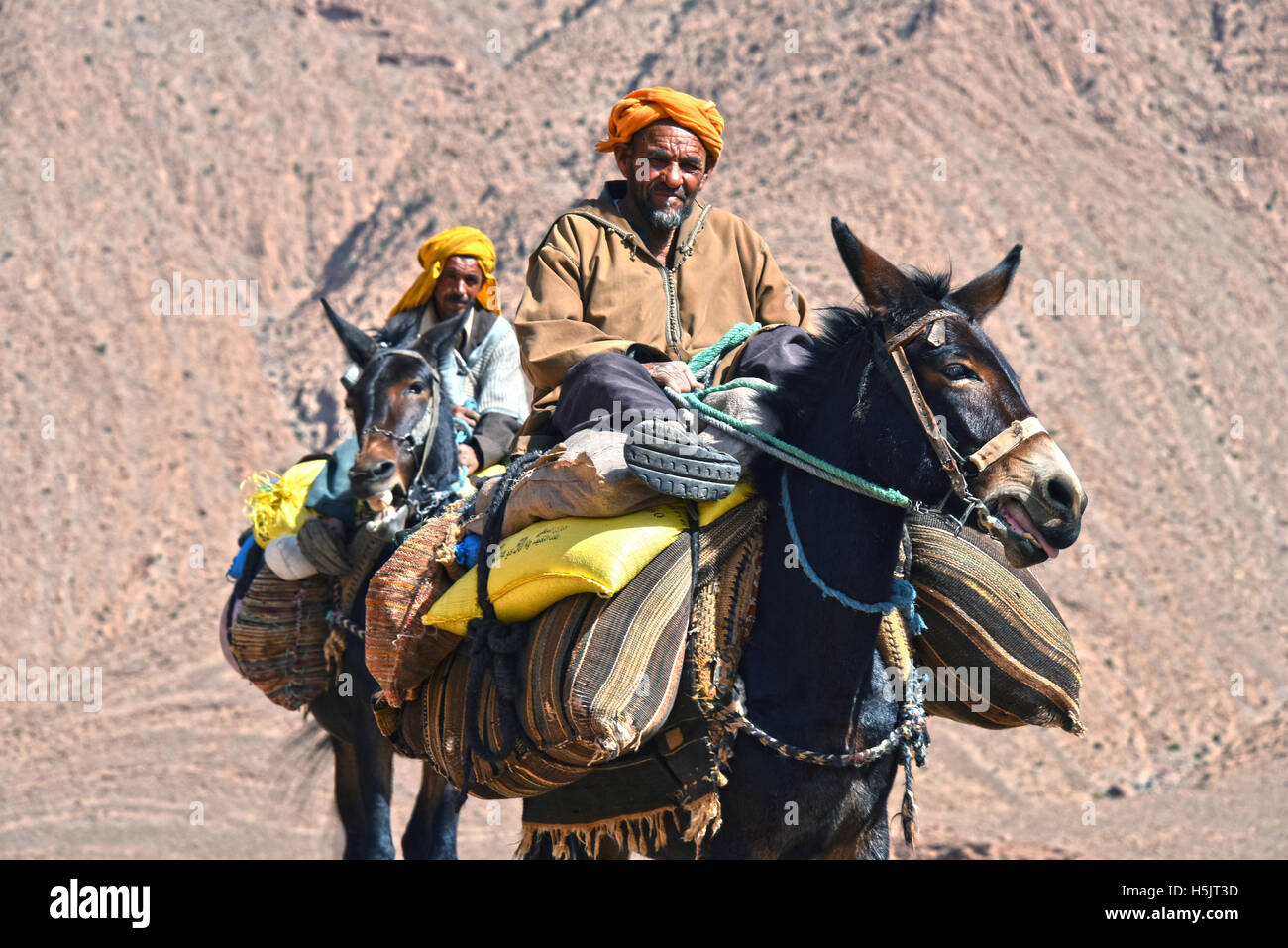 GORGES TOUDRA, MOROCCO - SEPT 25, 2016: Berbers are indigenous people ...