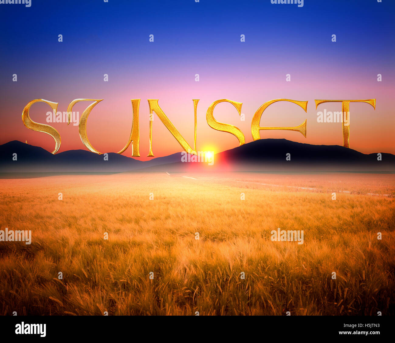 CONCEPT PHOTOGRAPHY: The Golden Hour Stock Photo - Alamy