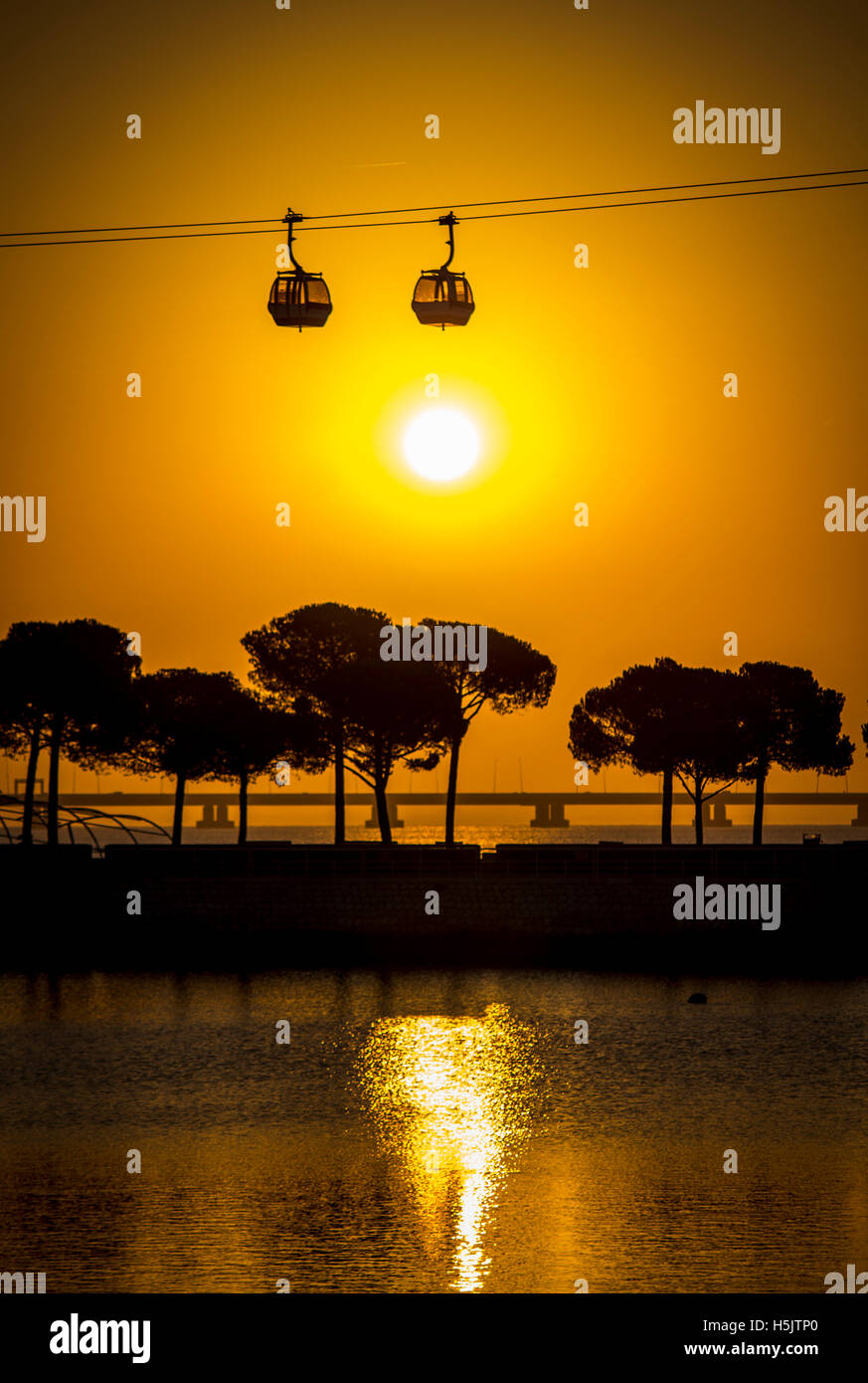 Sunset in Portugal Stock Photo - Alamy