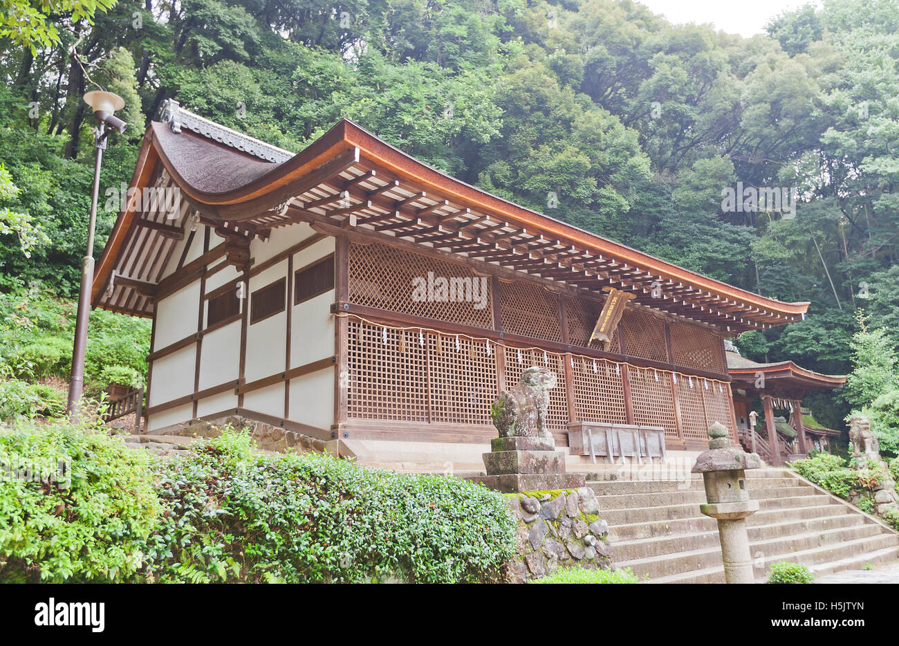 Main Hall Honden (circa 1067) of Ujigami Shinto Shrine in Uji city near Kyoto. National Treasure ...