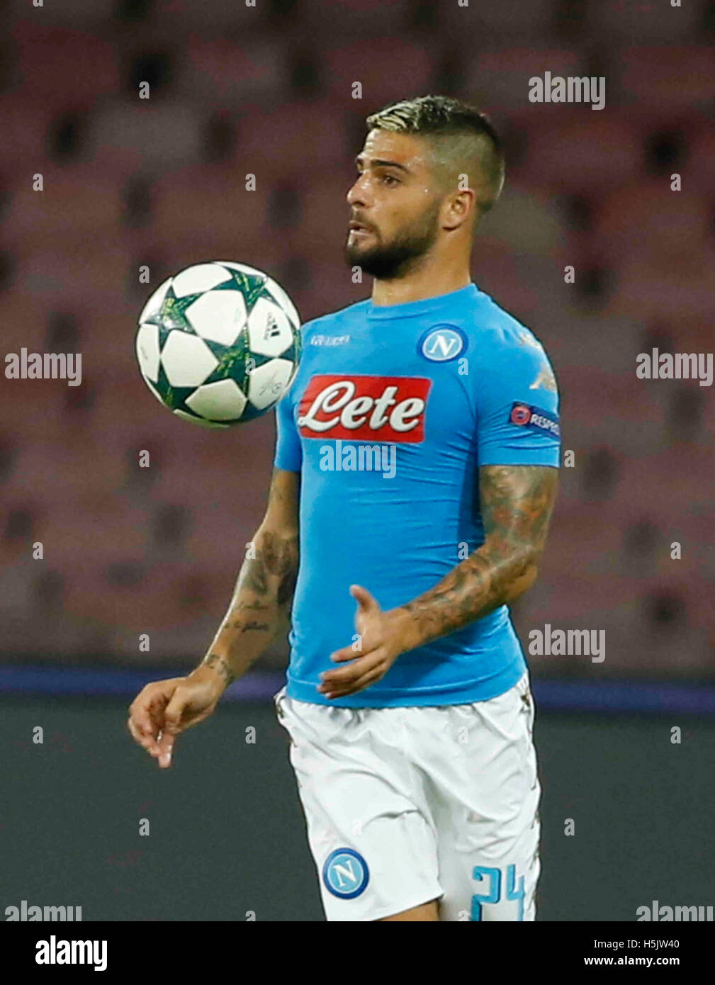 Naples, Italy. 19th Oct, 2016. Lorenzo Insigne during the Champions ...