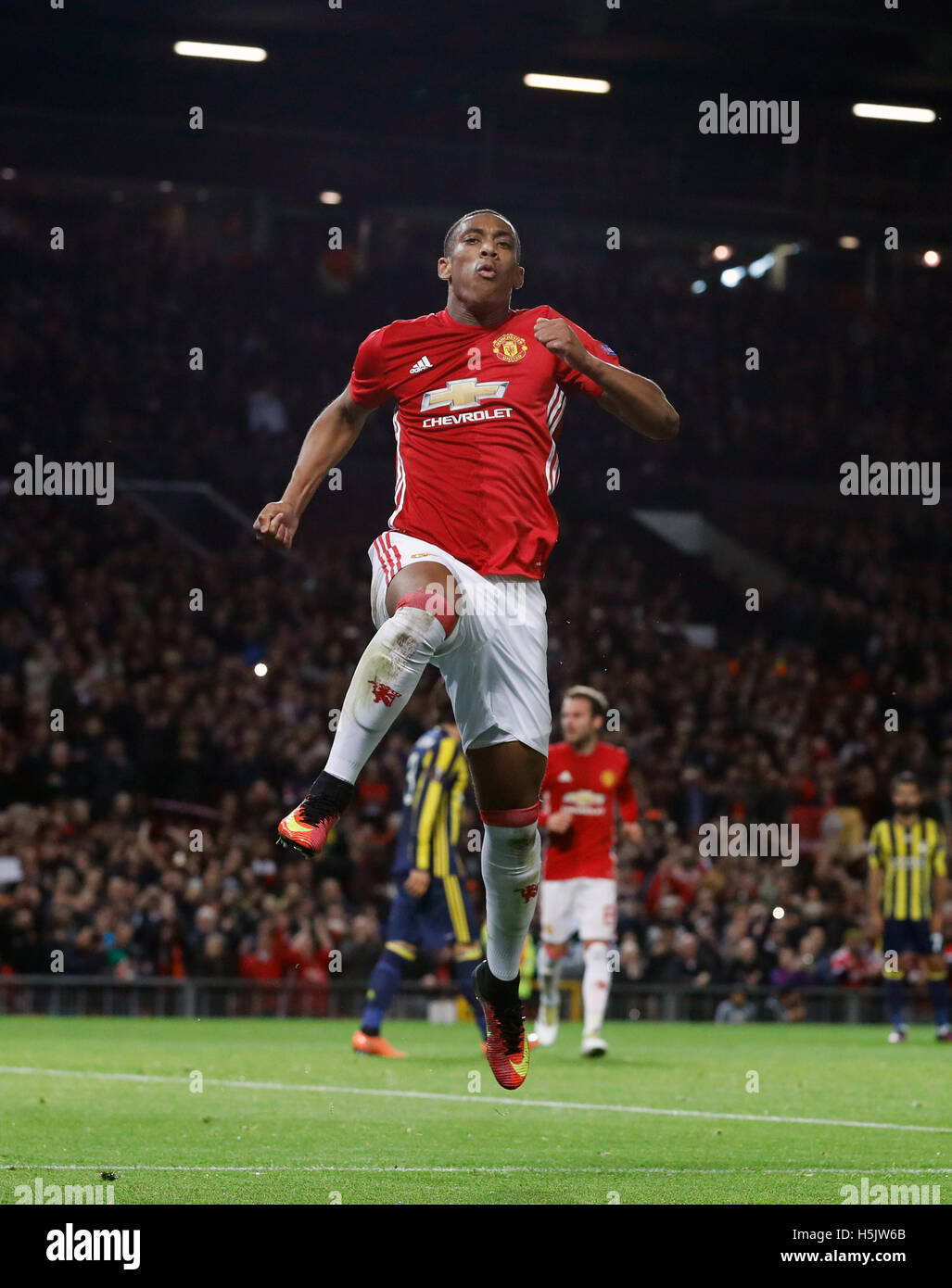 Manchester United's Anthony Martial celebrates scoring his side's ...