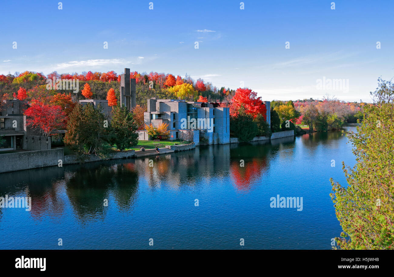 Champlain College in Trent University with unrecognizable students ...