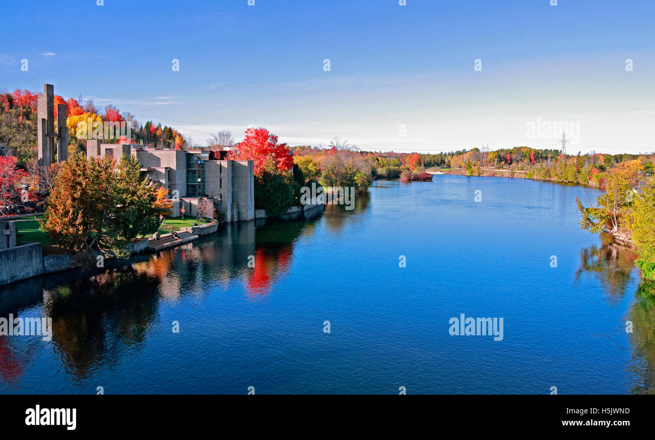Champlain College in Trent University with unrecognizable students ...