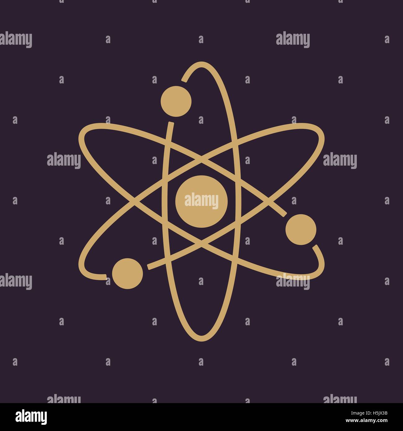 The atom icon. Atom symbol. Flat Stock Vector Image & Art - Alamy