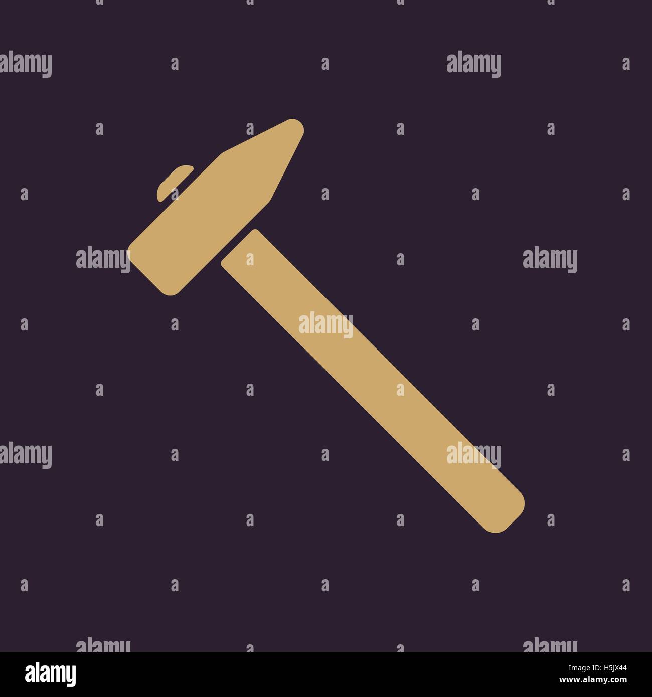The hammer icon. Hammer symbol. Flat Stock Vector Image & Art - Alamy