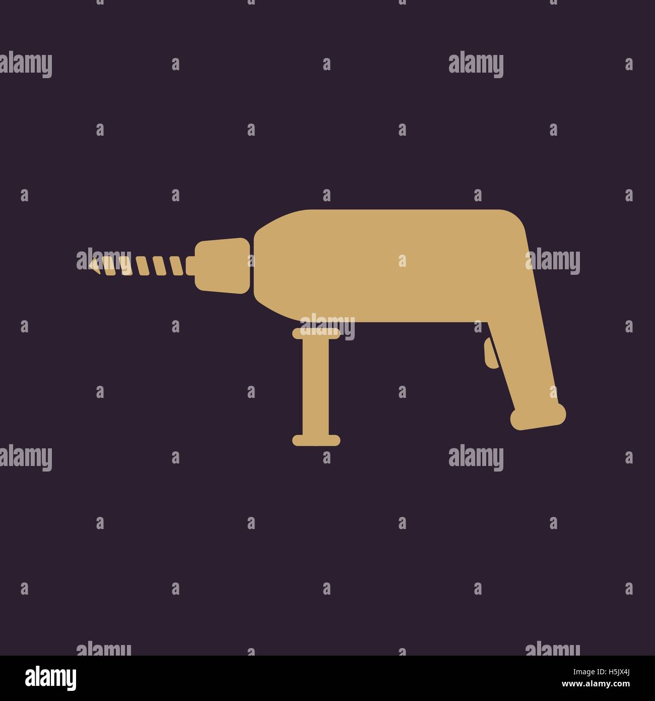 Drill chuck with drill bit Stock Vector Images - Alamy