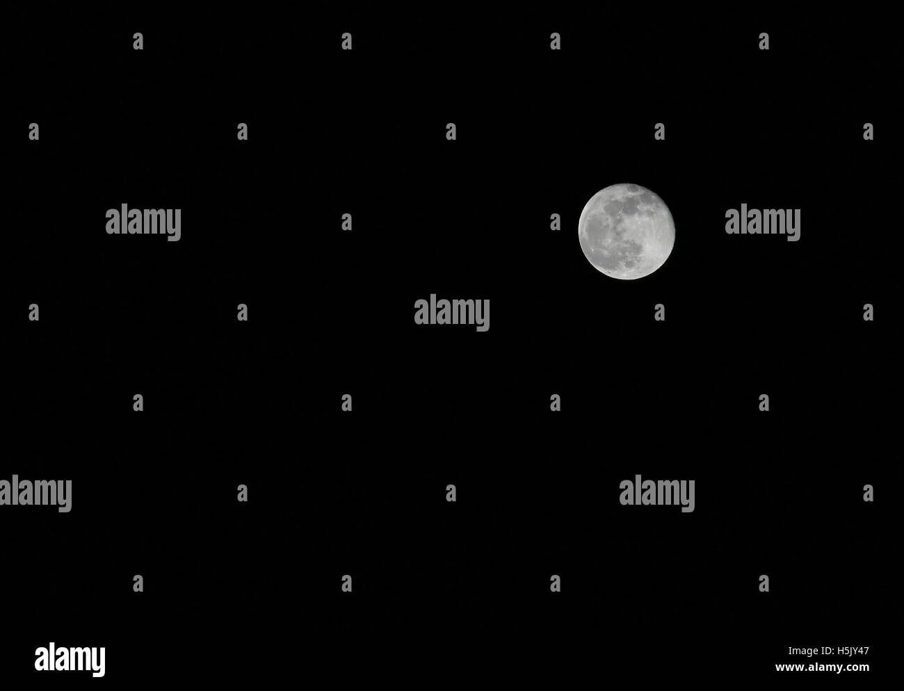 huge moon on a dark night without stars Stock Photo - Alamy