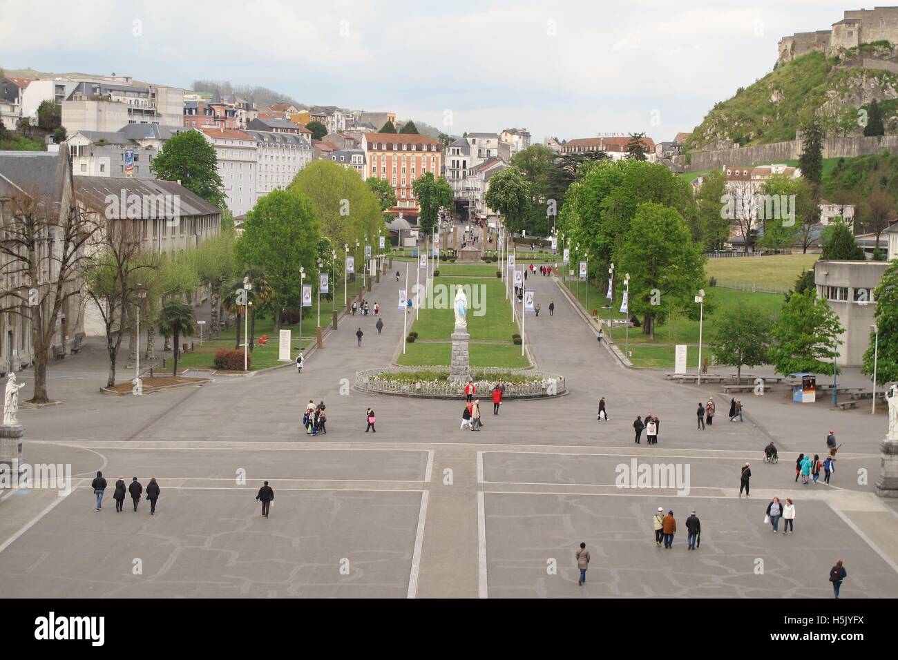 Lourdes from the top Stock Photo - Alamy