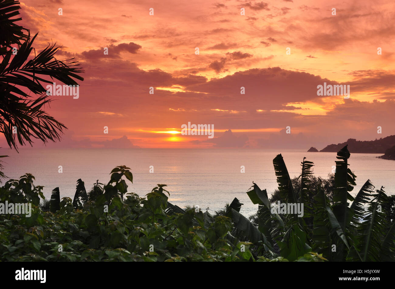 Patong beach sunset Stock Photo - Alamy
