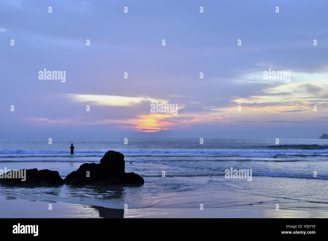 Patong beach sunset Stock Photo - Alamy
