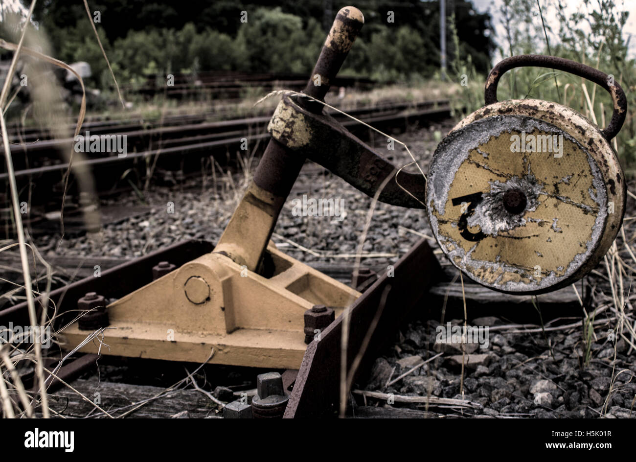 The old railway area Stock Photo - Alamy