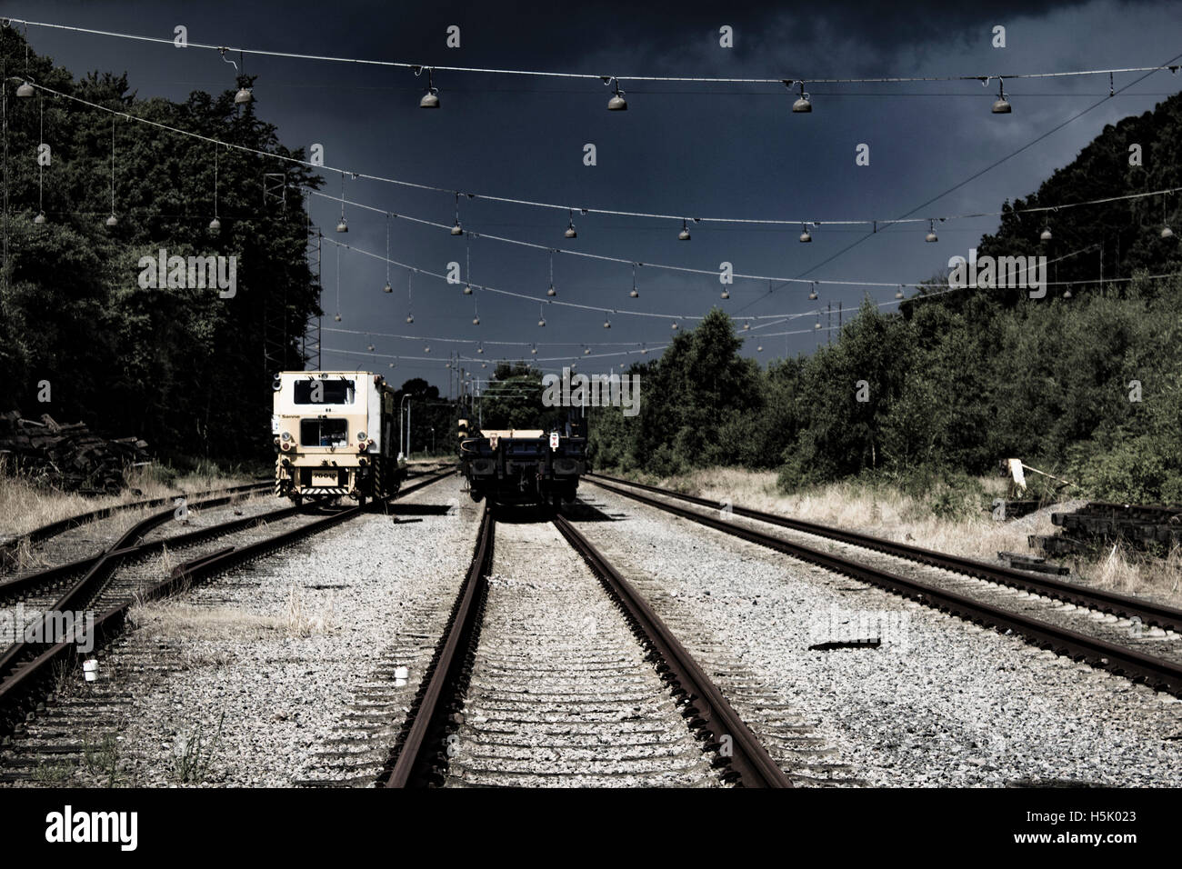 The old railway area Stock Photo - Alamy