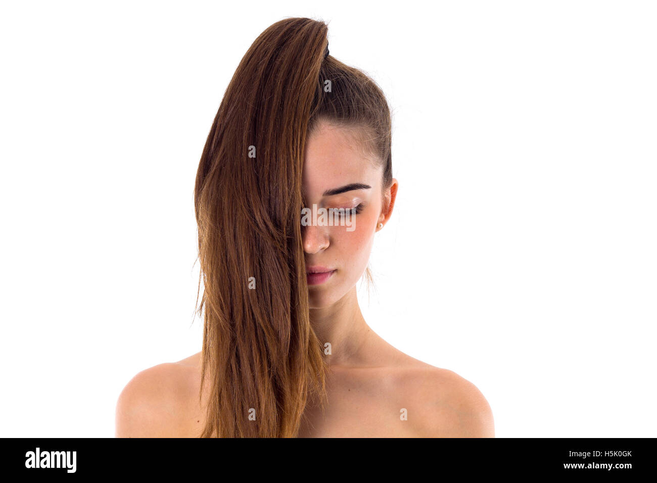Long ponytail hi-res stock photography and images - Alamy