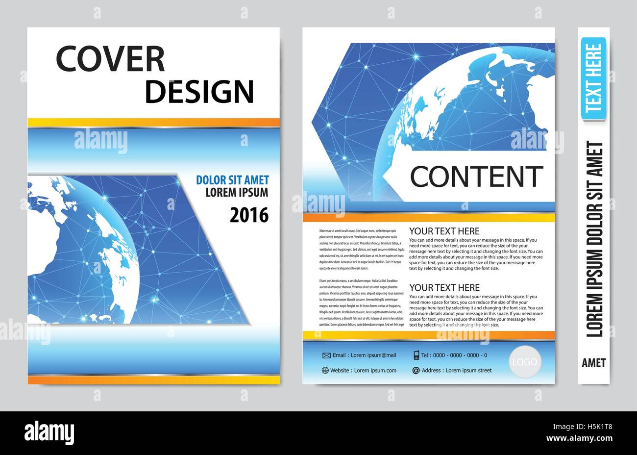 Cover book presentation report design template background Stock Vector ...