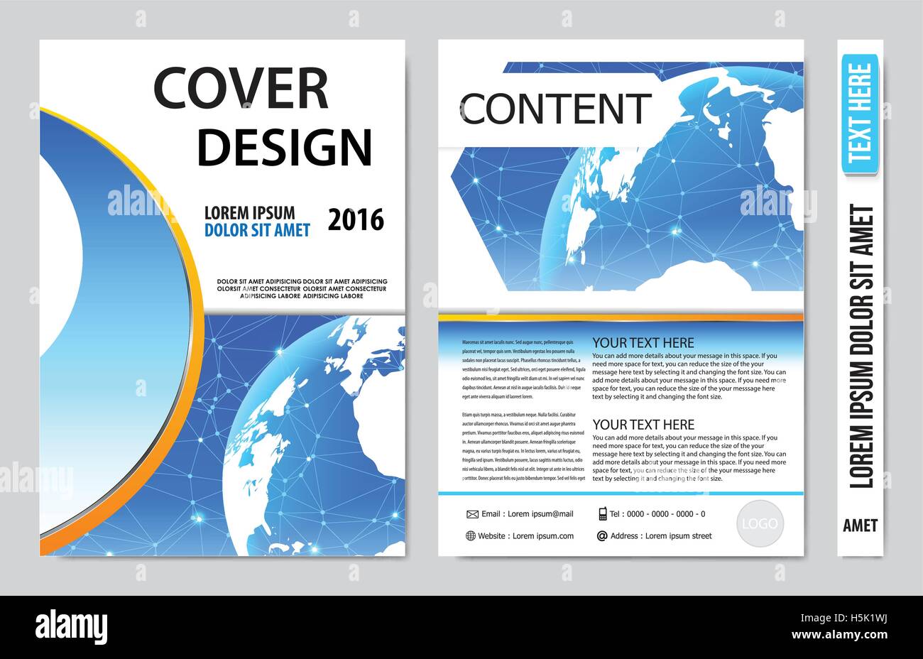 Cover book presentation report design template background Stock Vector ...