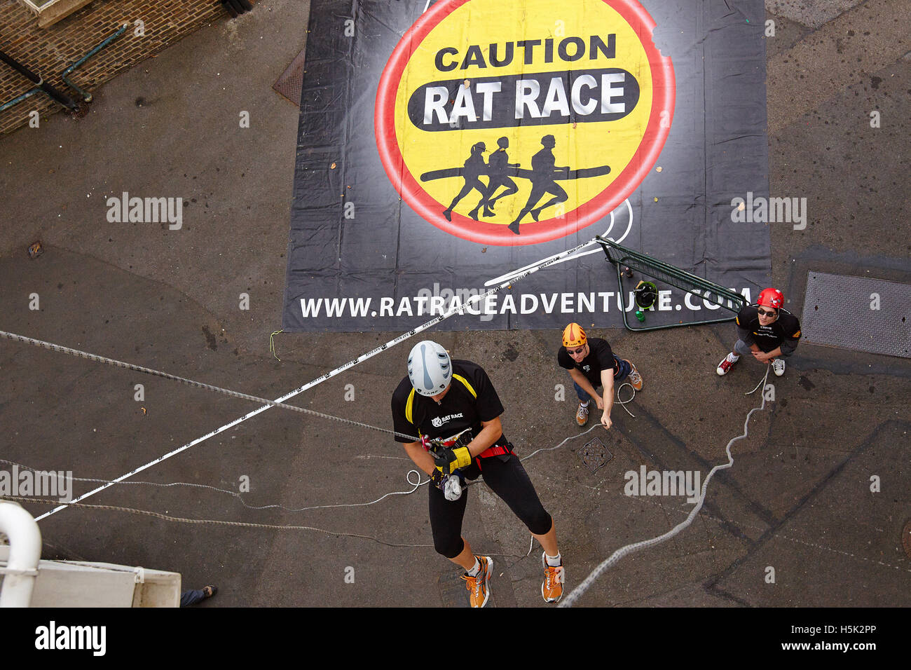 Competitors in the Rat Race Urban Adventure around the streets of ...