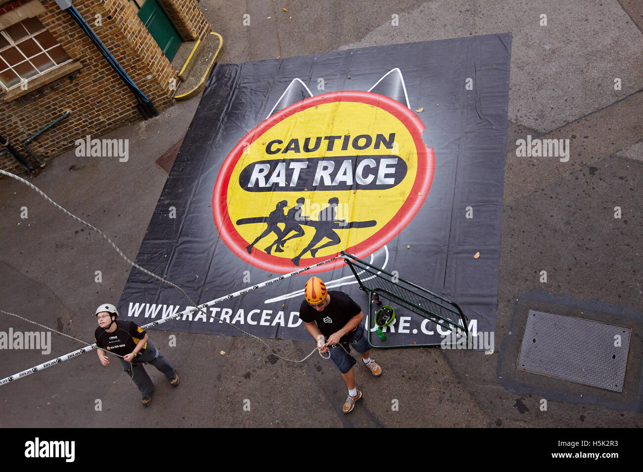 Competitors in the Rat Race Urban Adventure around the streets of ...