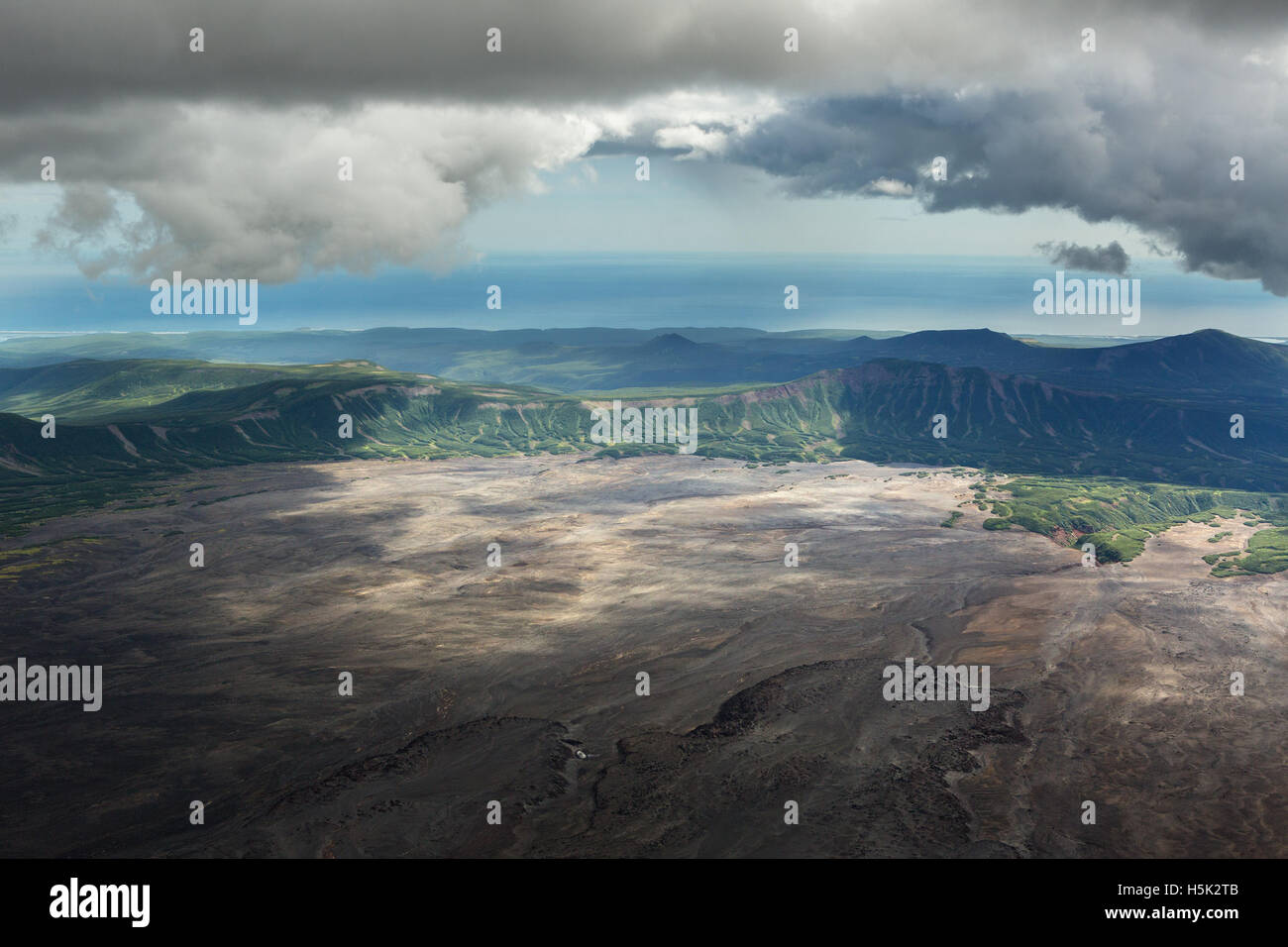 Caldera volcano Maly Semyachik. Kronotsky Nature Reserve on Kamchatka ...