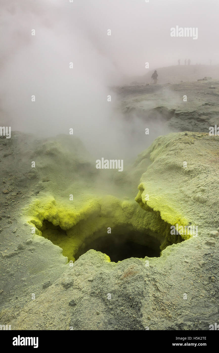 Fumarole activity in crater of Mutnovsky volcano Stock Photo - Alamy