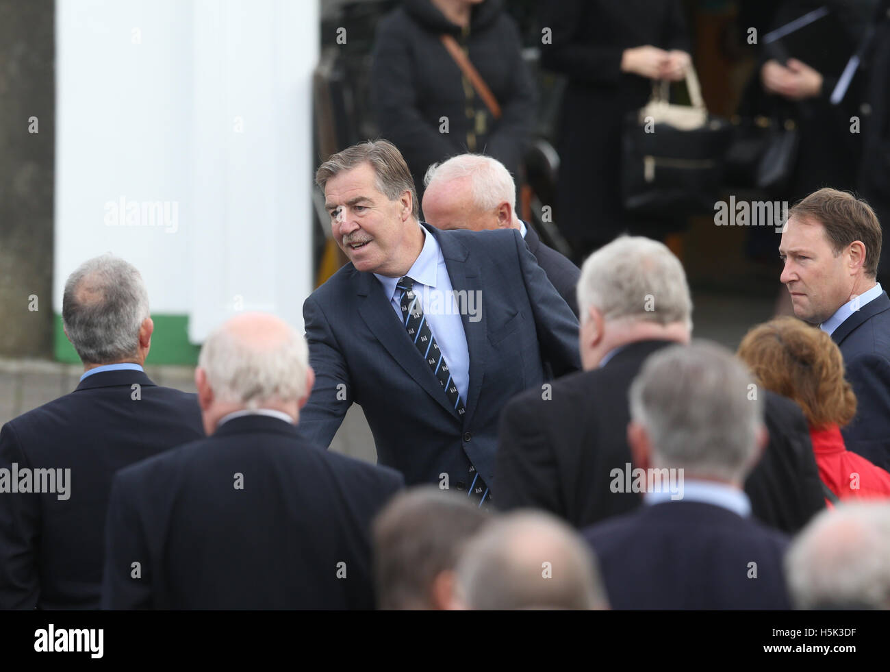 Former Ireland and Munster Donal Lenihan arrives at St Flannan's Church ...