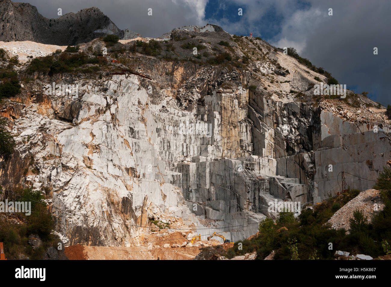 Italy. Carrara Marble Quarries, Carrara, Massa and Carrara in the ...