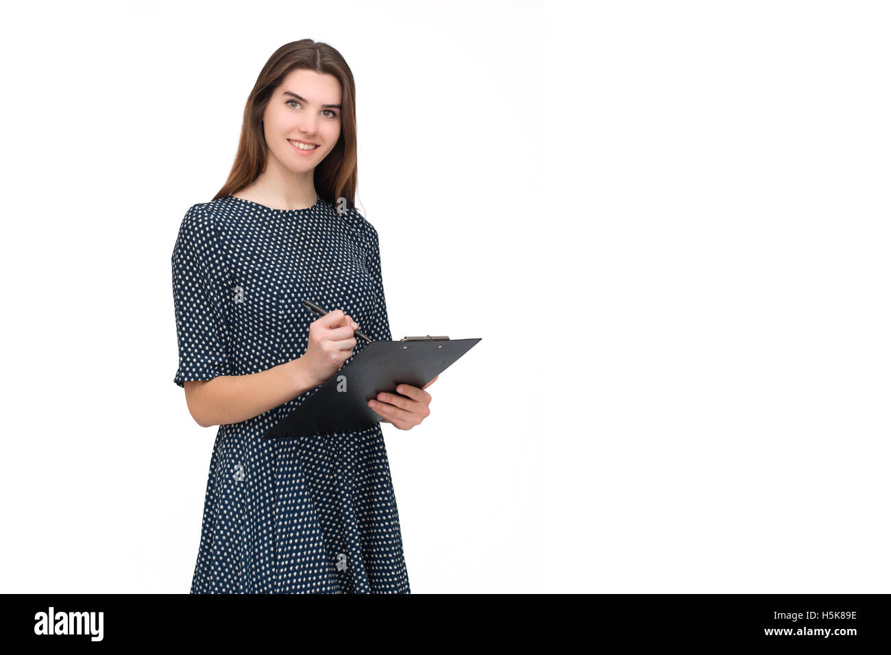 Portrait businesswoman student folder Cut Out Stock Images & Pictures ...