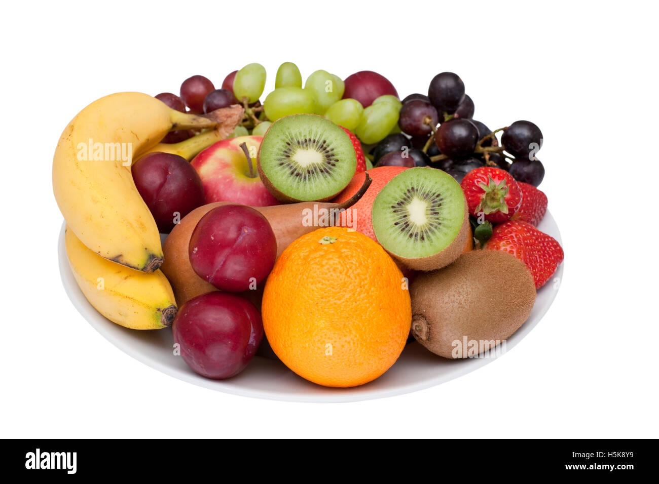 Plates of fruit Cut Out Stock Images & Pictures - Alamy